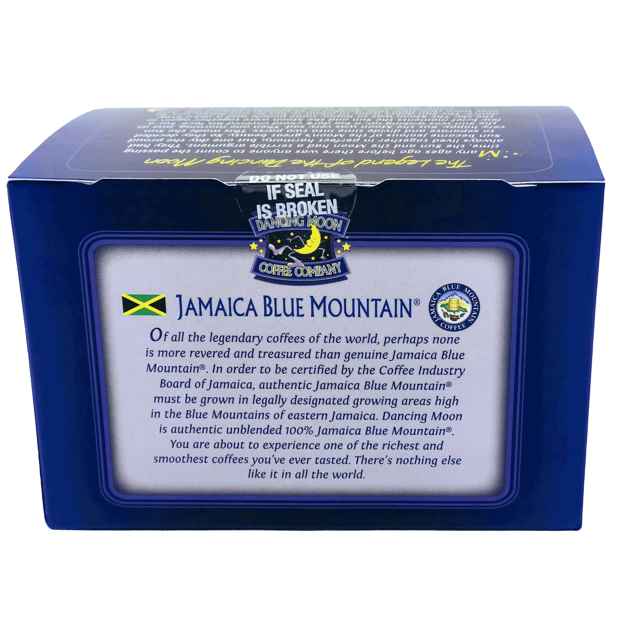 100% JAMAICA BLUE MOUNTAIN ® Single Serve Pods, 12 CT Box – Dancing ...